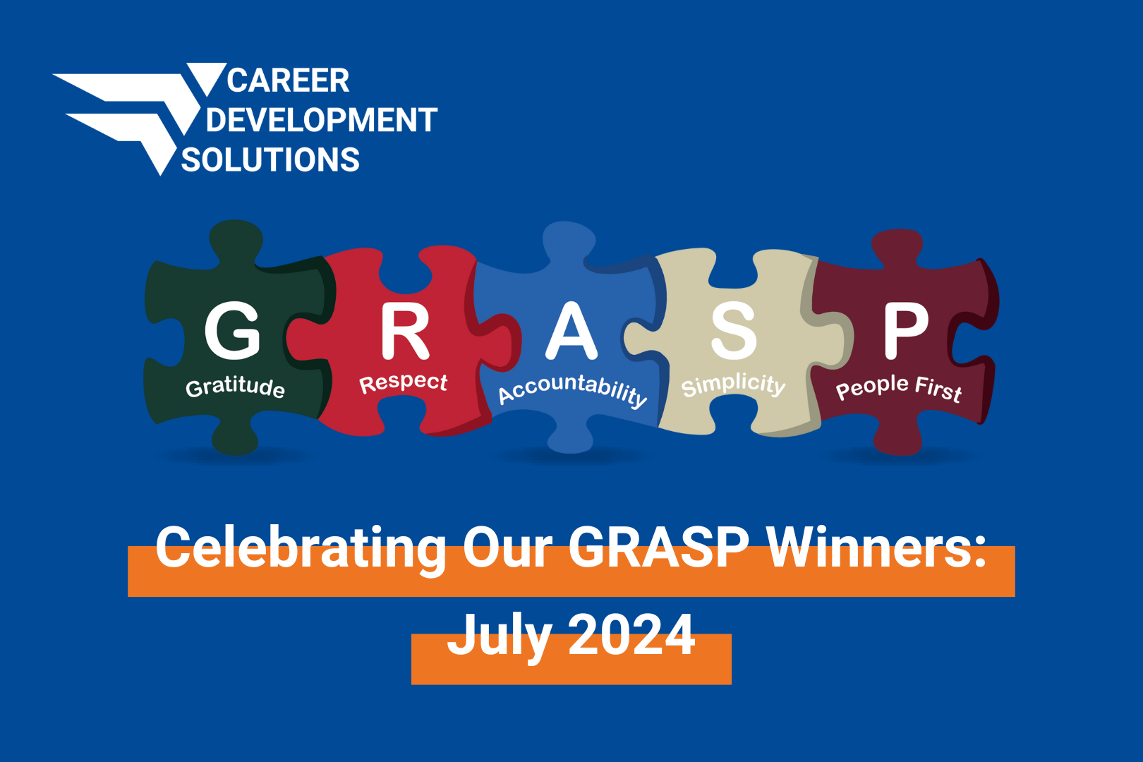 Celebrating Our GRASP Winners: July 2024 - Career Development Solutions