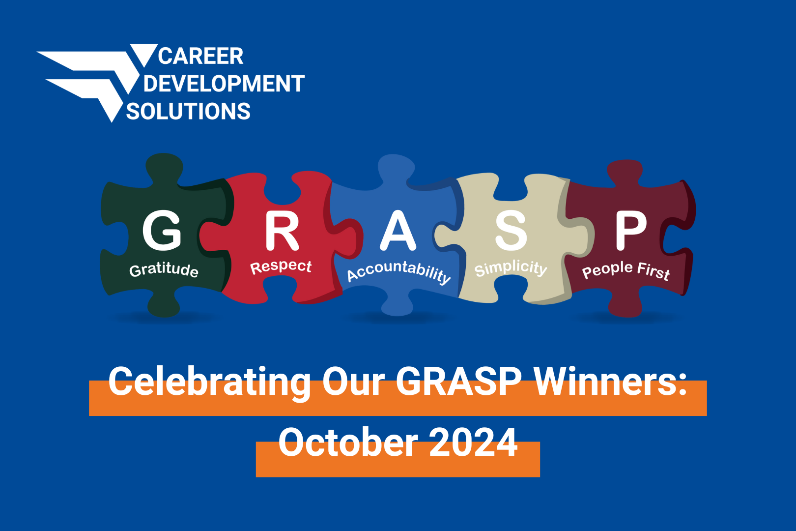 Celebrating Our GRASP Winners: October 2024 - Career Development Solutions